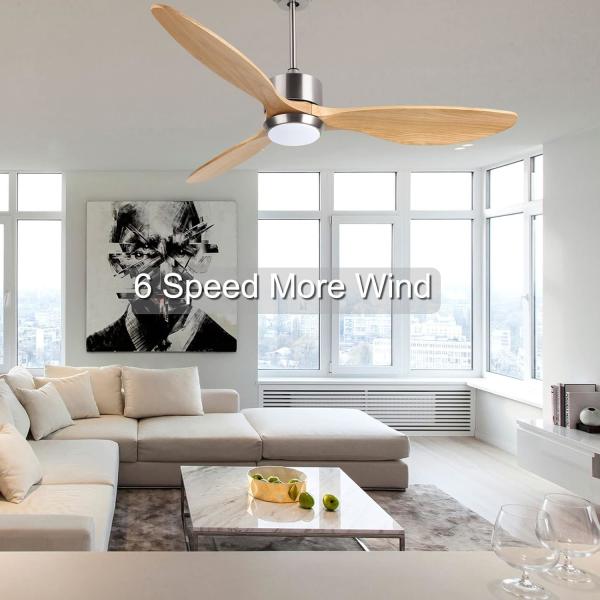 Quality White Black Gold 52 Ceiling Fan With Light 6 Speed DC Motor for sale