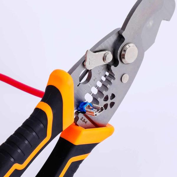 Quality 185mm Wire Insulated Combination Plier Diagonal Cutting For 10-22 AWG Cables for sale