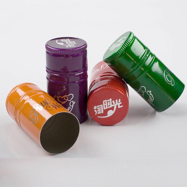 Quality Thread Whisky Bottle Caps Aluminum Glass Bottle Closures Customized 29mm Dia for sale