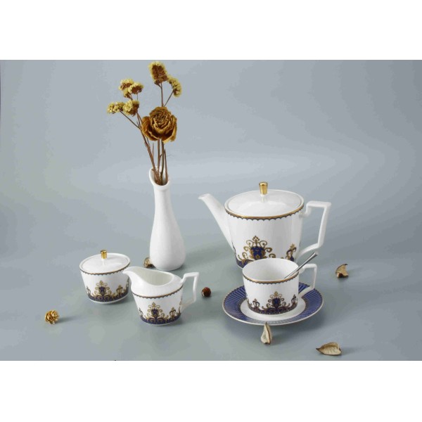 Quality High Quality Royal Vintage Porcelain Bone China afternoon tea  Coffee Tea Cup Saucer Pot Sets for sale