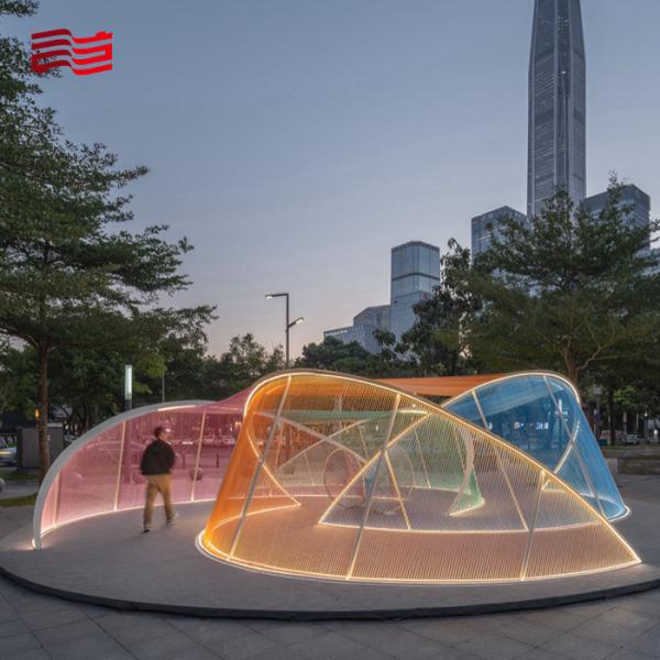 Quality Artistic Installation Theme Stainless Steel Revolving Structure Interactive for sale