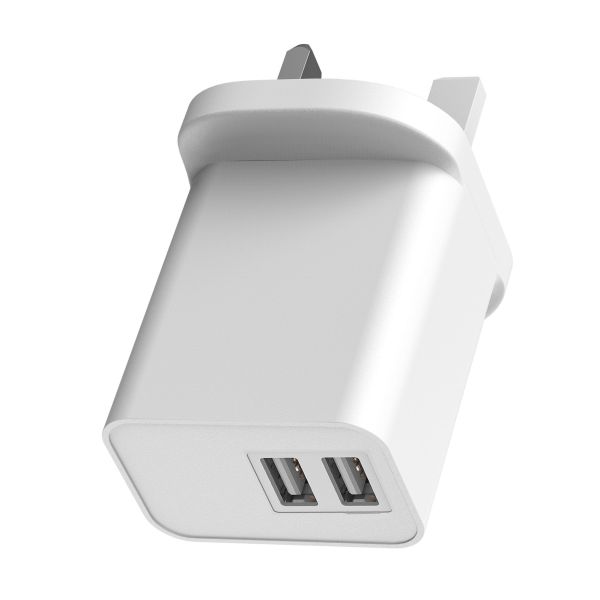 Quality USB Charger Block 2 Pack Dual Port 12W Wall Charger Adapter With Foldable Plug for sale