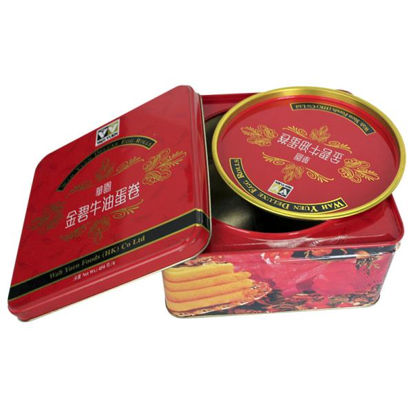 Quality Personalized Cookie Tins Vintage Christmas Cookie Tins Family Dollar Tin Boxes for sale