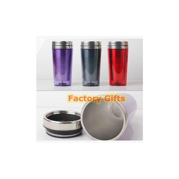 Quality Insulated Custom Coffee Cups Dual Material Plastic And Steel 11 Oz Coffee Cups for sale