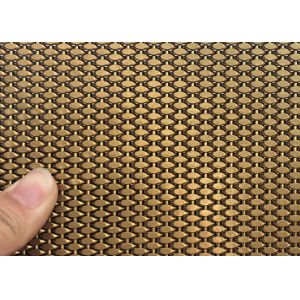 Quality Anti Bronze Wall Coverings Rigid Wire Mesh Panels Anti Erosion 3.2mm Thick for sale