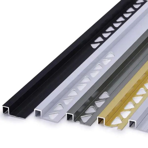 Quality Wall Floor Aluminium Tile Strip Corner Protect Decoration Edging Trim for sale