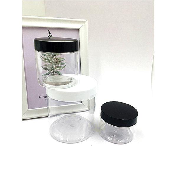 Quality Cosmetic Pet Plastic Jar 100ml Clear Spice Jars Packaging for sale