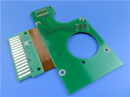 Quality Double Sided Rigid-flex PCBs Built on RO4003C With Hot Air Soldering Green for sale
