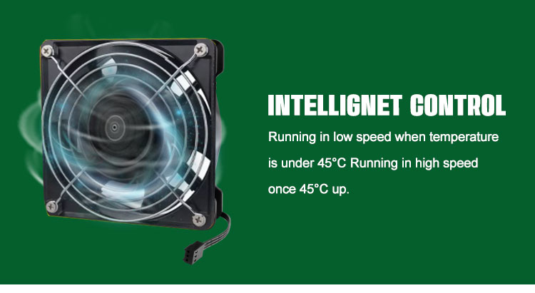 solar power inverter charger temperature controlled fan