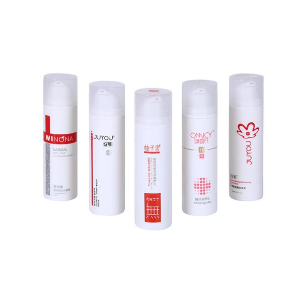 Quality Round PP airless bottle 15ml 30ml 50ml cosmetic pump bottles for sale