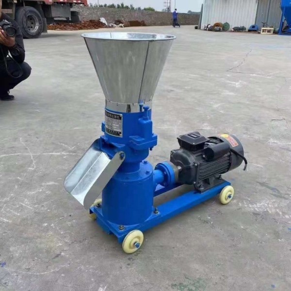 Quality Biomass Straw Pellet Machine Flat Die Feed Pellet Machine 90-150kg/h for sale