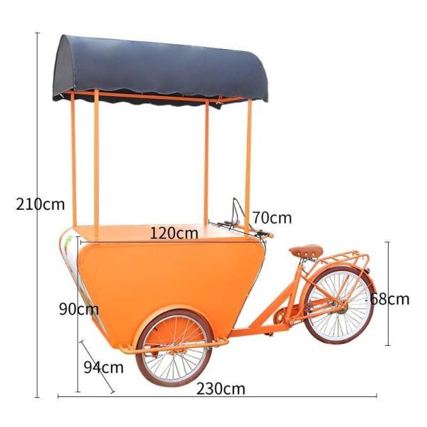 Quality 230*94*210cm Street Snack Food Cart Tricycle for Easy Mobile Food Vending Market Sale for sale