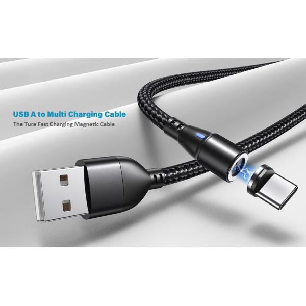 Quality 360 Rotating Magnetic Micro USB Cable 6ft For Data Transmission for sale