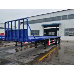 Quality Steel Second Hand Flatbed Trailers 40 Feet 3 Axle 40 Ton for sale