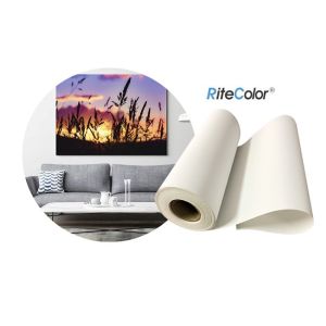Quality Inkjet 220gsm Matte Polyester Canvas Fabric Rolls Waterproof Pigment Dye for sale
