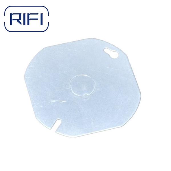 Quality Galvanized Metal Box Octagonal Conduit Box Cover Blank Cover with Knockouts for sale