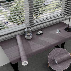 Quality Wood Grain PVC Self-Adhesive Wallpaper Waterproof Modern Brown for sale