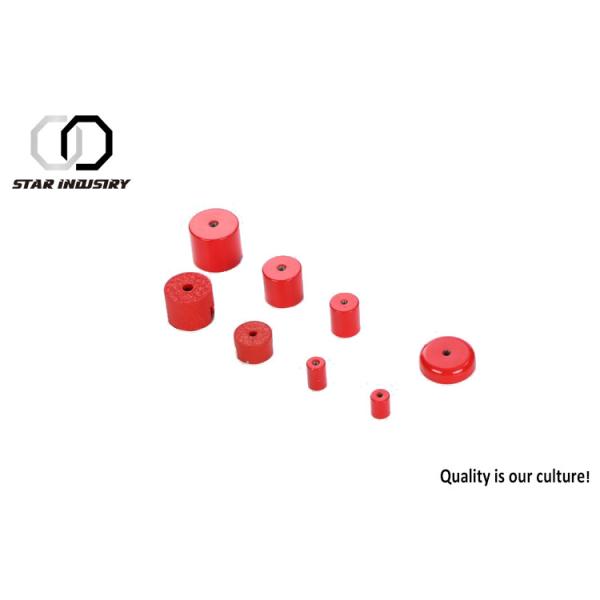 Quality Red Strong Ndfeb Cylindrical Magnet High Durability For Magnetic Assemblies for sale