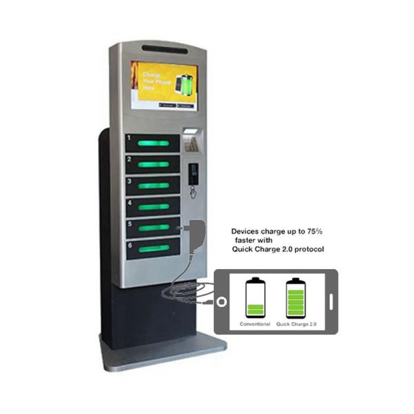 Quality Tabletop Self Service Mobile Cell Phone Charging Station With Credit Card for sale
