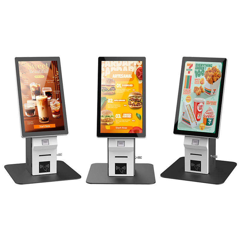 Quality 23.8inch Touch Screen Display Self Checkout Kiosk Printer Scanner Cashless for sale