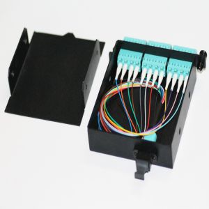 Quality OM3 MPO Cassette Patch Panel 40G 12 Cores MPO To LC Multimode Metal for sale