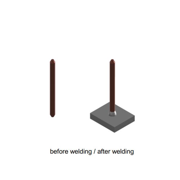 Quality Insulation pin (ISA) Welding studs for drawn arc stud welding for sale