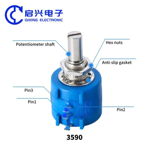 Quality 3590S Multi Turn Rotary Wirewound Potentiometer 10 Turn 100Ω-100KΩ for sale
