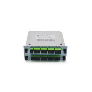Quality Cassette Card Inserting Fiber Optic PLC Splitter 1x16 1X32 Modular design With for sale