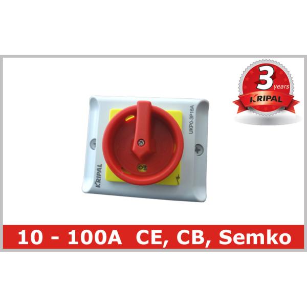 Quality Emergency Stop Off 10A IP65 Rotary Isolator Switch Safety Disconnect Switch for sale