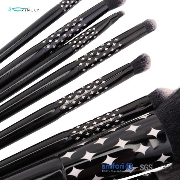 Quality 9pieces Wooden Handle Nylon Hair Cosmetics Makeup Brush Set for sale