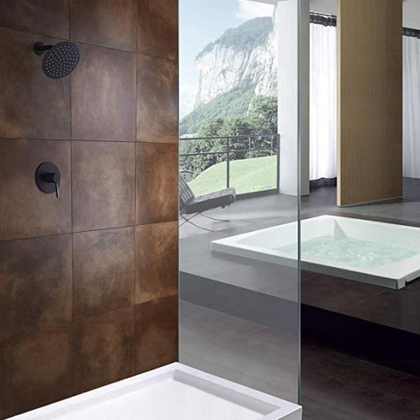 Quality Round Shower Head Bathroom Shower Faucets Combo Valve Included for sale