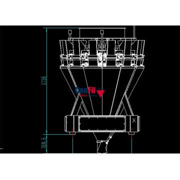 Quality Multihead Weighing Machine Multihead Weigher for Cottage Cheese and Cheese Curds for sale
