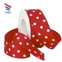Quality Customized Red Polyester Grosgrain Ribbon 1-1/2 Inch for Decorating and Gift for sale