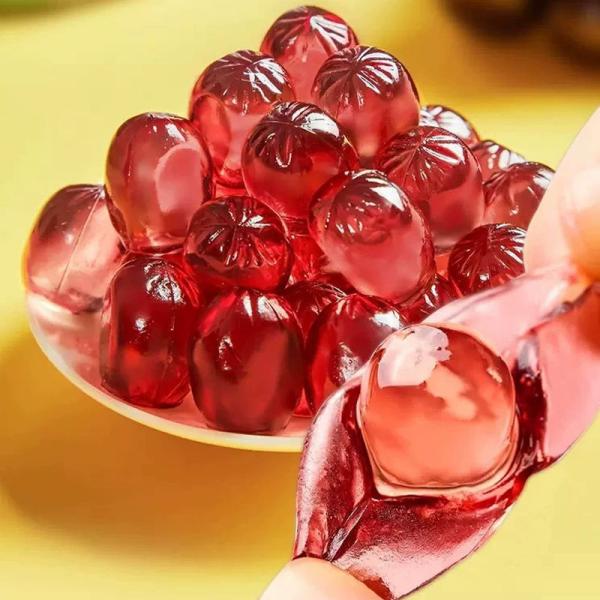 Quality Mango Flavor Peeled Gummy Fruit Soft Candy Multiple Fruit Shapes for sale