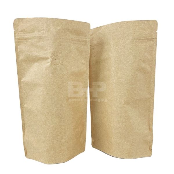 Quality Custom Foil Bag Brown White Kraft Paper Eco-friendly Zip Lock Mylar Food Dried Fruits Stand up Pouch Packaging Bag for sale