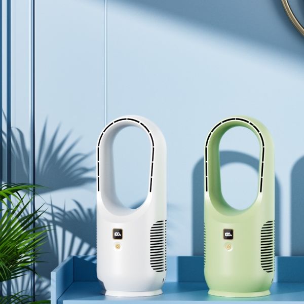 Quality Timer Function Desktop Bladeless Fan Private Mold NO Lithium Battery Rechargeabl for sale