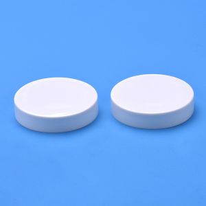 Quality Smooth Wall 68mm White Plastic Jar Lids For Cosmetic Bottle for sale