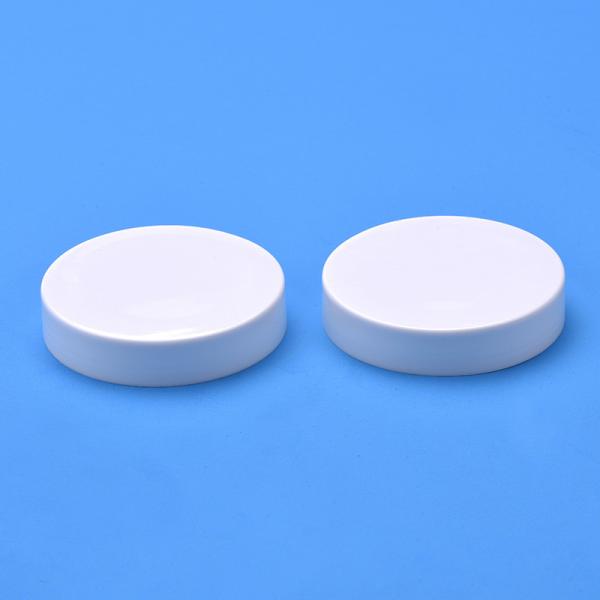 Quality Smooth Wall 68mm White Plastic Jar Lids For Cosmetic Bottle for sale