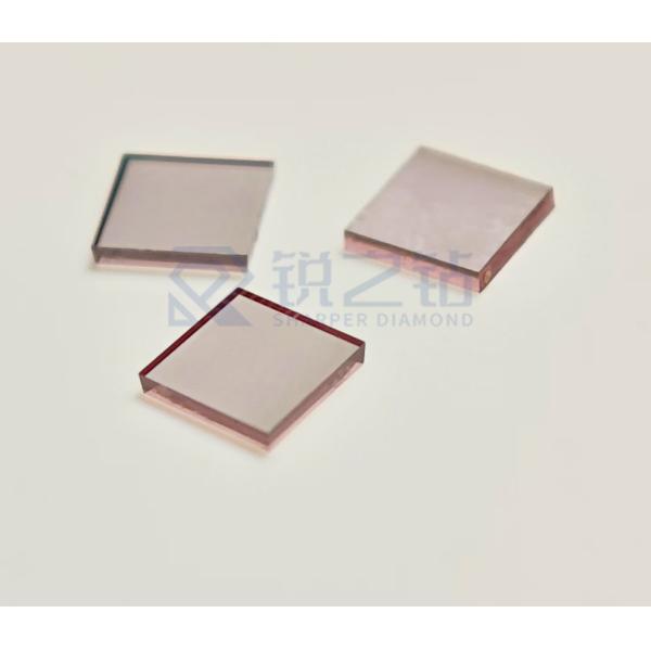 Quality Optical Grade Pink CVD Diamond Plate 3x3x0.5mm Synthetic CVD Lab Grown Diamond for sale