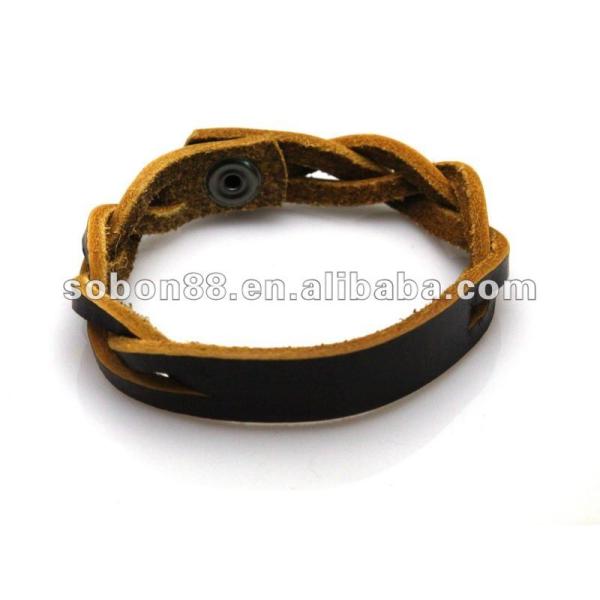Quality Hot Sale adjustable personalized fashion custom leather bracelets for sale