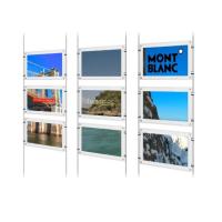 Quality A4 Acrylic LCD Poster Display Jcvision Rod Hook LGP 8mm Thickness for sale