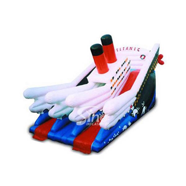 Quality Commercial kids giant inflatable titanic slide board for sale