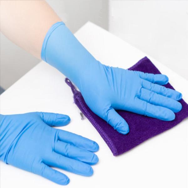 Quality FDA 510K Pure Disposable Nitrile Gloves Medium Tear Resistant for sale