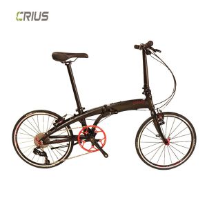 Quality 20 Inch Folding Bicycle with 9 Speed Gears and Portable Design Made of Alloy for sale