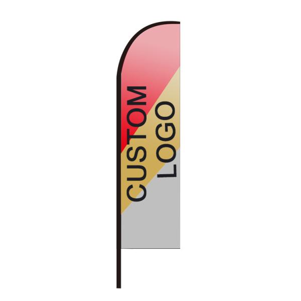 Quality Feather Flag With Pole Ground Spike Swooper Flag Advertising Feather Banner for sale