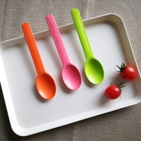 Quality Colorful Cornstarch Disposable Fork Fruit Serving Salad PLA Plastic Dessert for sale