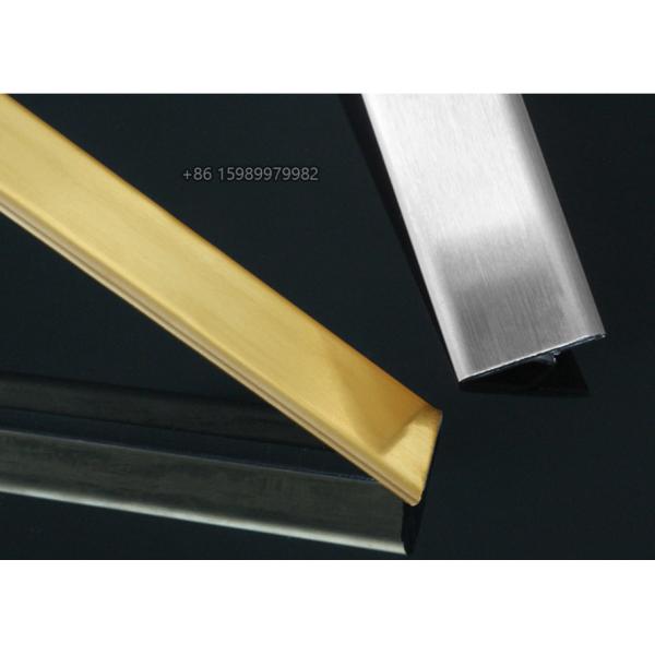 Quality Hairline Effect Stainless Steel T Profile Trim Strips T30 CNC Bending for sale