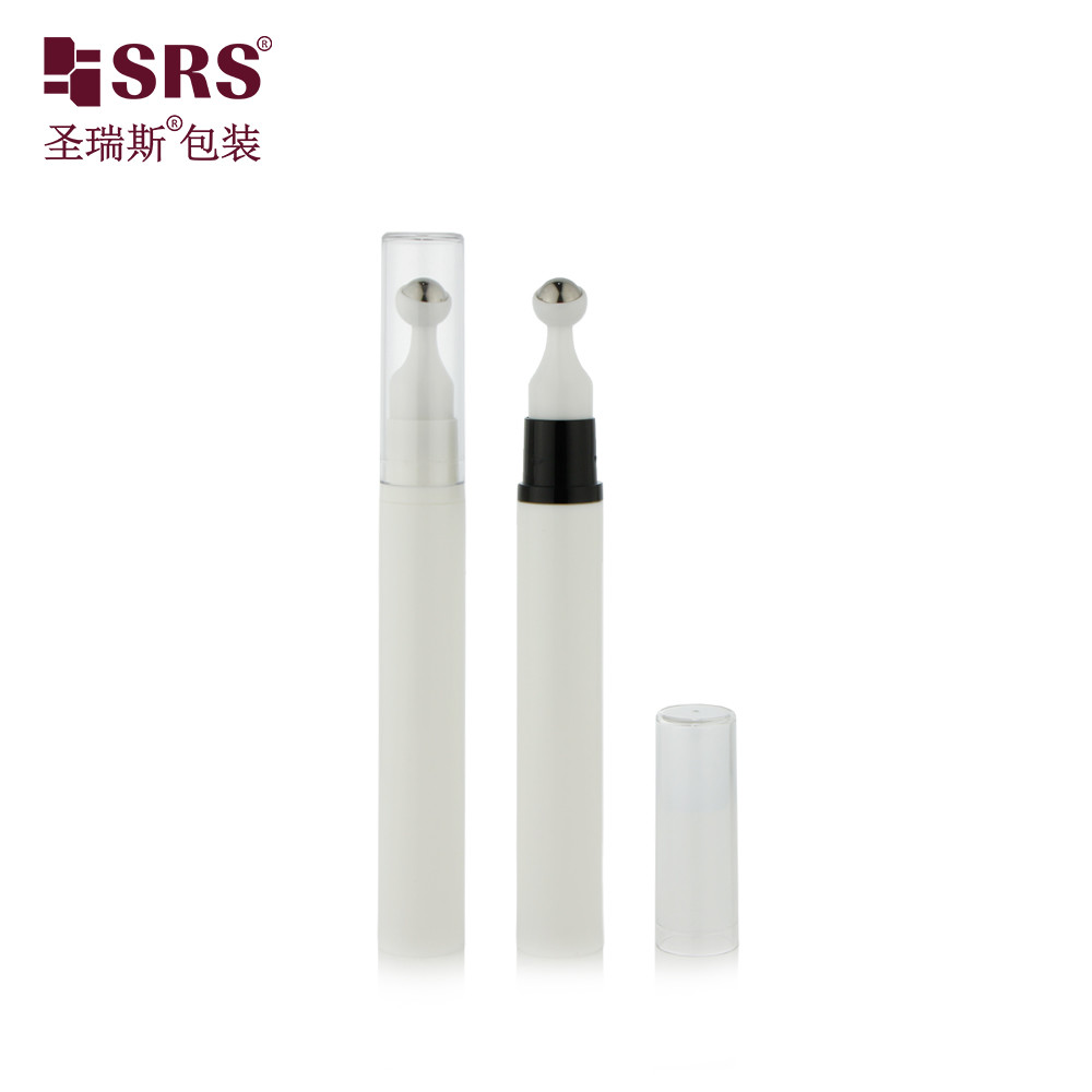 Quality A0031 5ml 10ml 12ml 15ml AS PP Airless Empty Pump Pressing Roller Ball Bottle for sale