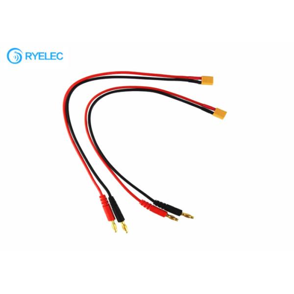 Quality 4.0mm Banana Plug To XT30 Charge Custom Cable Assemblies Connector For RC for sale