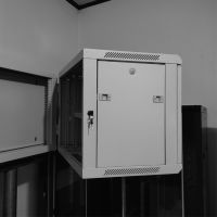 Quality 12U Double Section Wall Mount 19 Inch Rack Server Cabinet with Toughened Glass for sale
